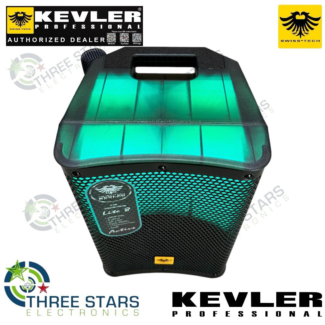 Kevler Professional Lite 8 Portable 2 Way Speaker System 200 Watts Max ...