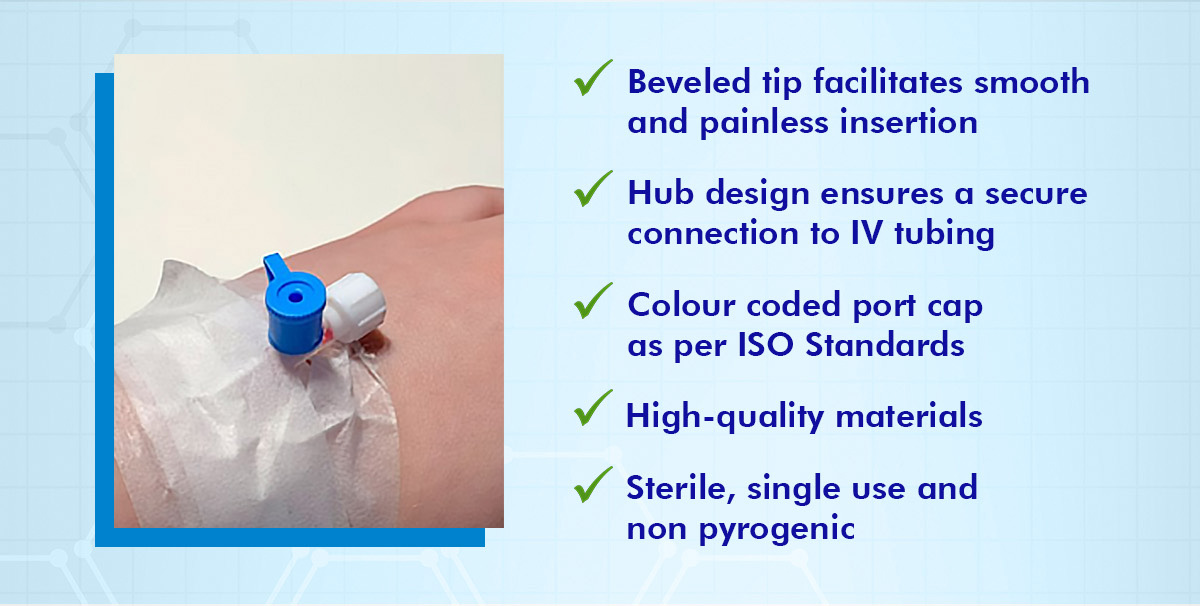 Indoplas IV Cannula Gauge 18/20/22/24/26 | Smooth Insertion & Secure ...