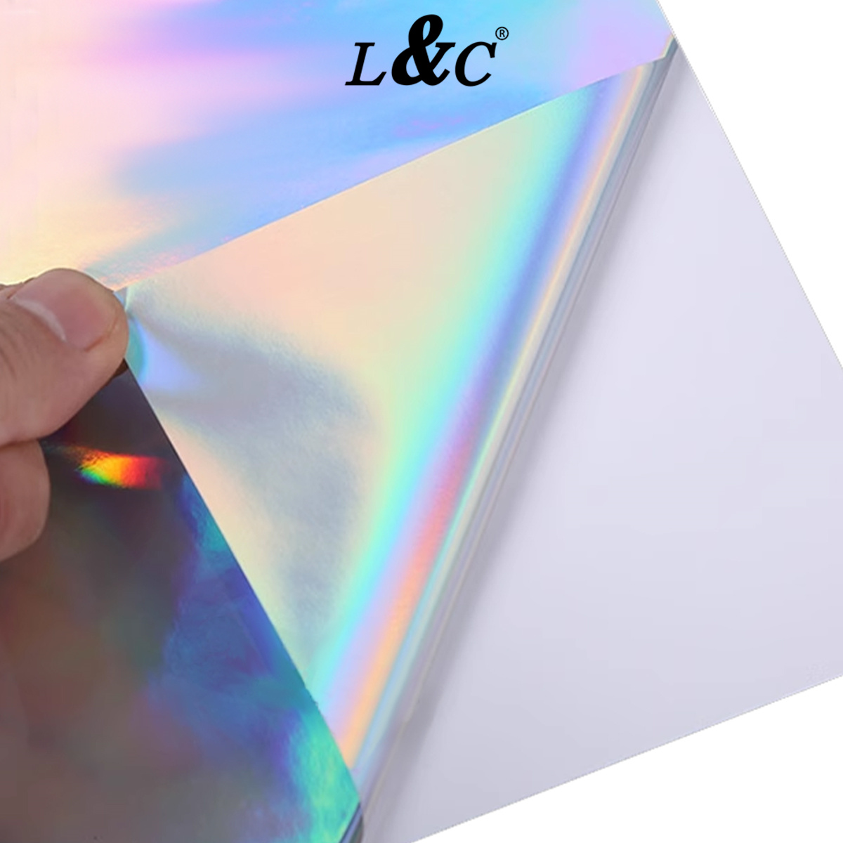 L&C Holographic Inkjet Vinyl Sticker Waterproof A4 20Sheets With ...