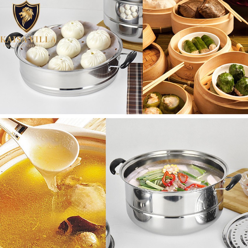 Kaisa Villa steamer 3 layer stainless food steamer stainless steamer 3 ...