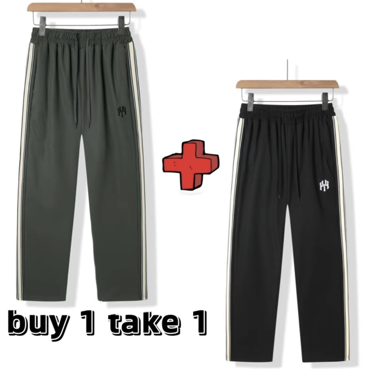 Buy 1 take 1 (total 2) plain waffle pants with 3 pocktes jogging pants ...