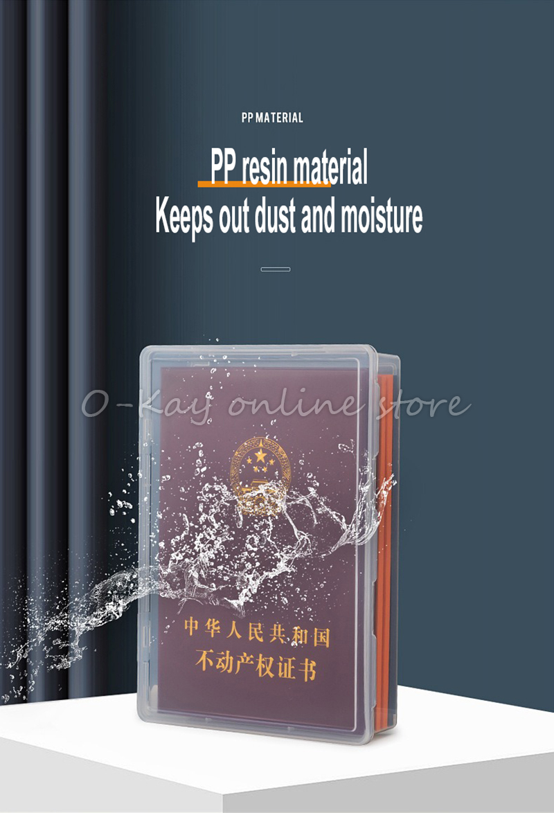 Document Storage Box Dustproof Plastic Paper Moisture-proof Wear ...