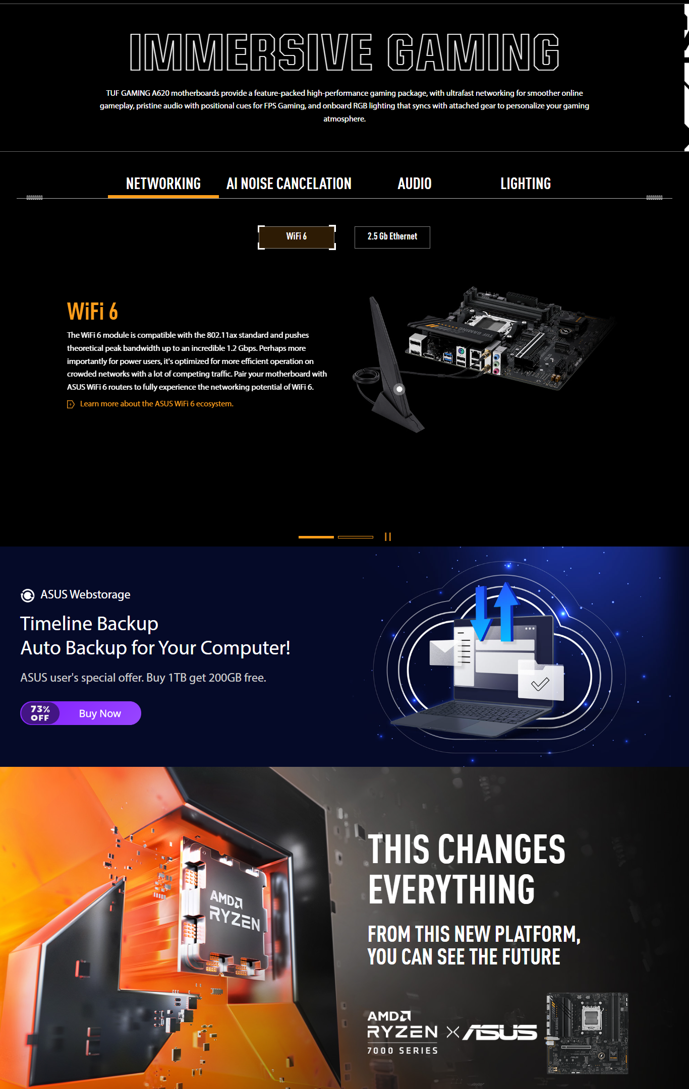 Asus TUF Gaming A620M-Plus Wifi AMD A620 Chipset AM5 Socket WiFi 6 ...