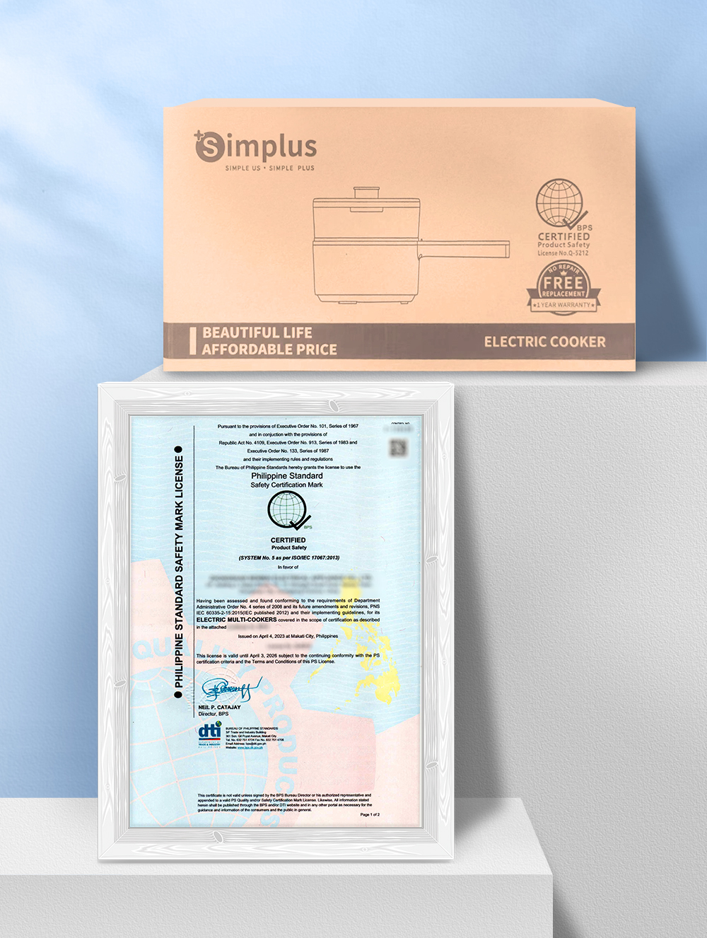 INSSA x Simplus 2L Electric Cooker With Steamer Multi-function Cooker ...