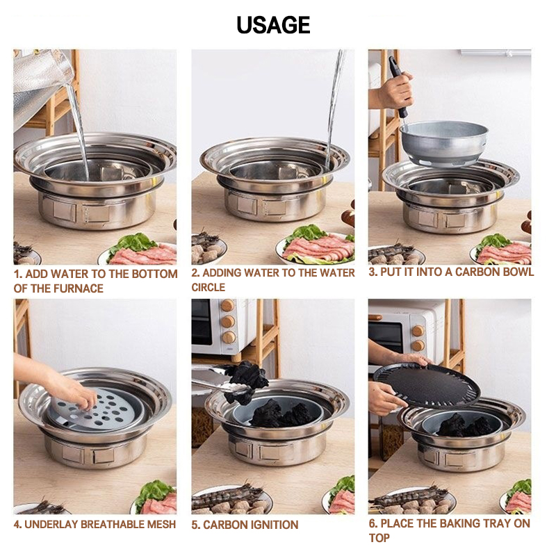 Foldable Barbecue Table Camping Outdoor Hot Pot Table Heating Barbecue ...