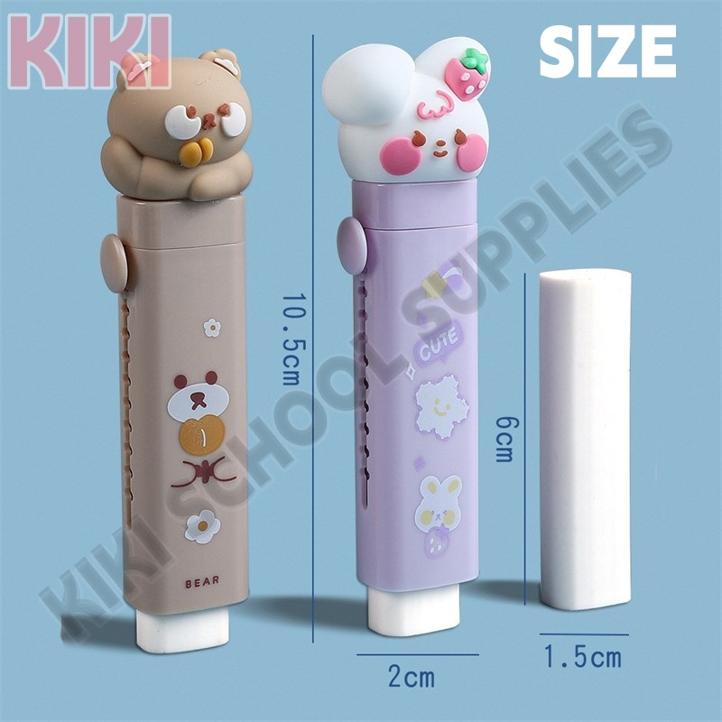 KK Telescopic Pen Eraser Cute Cartoon Pencil Eraser Student Portable ...