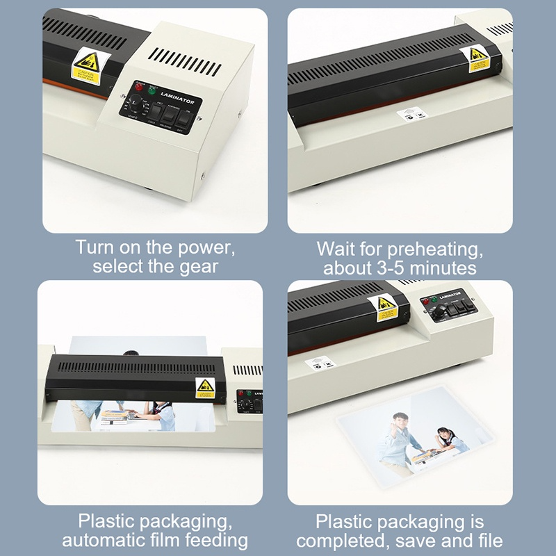 L&C Laminator Machine A3 A4 HOT COLD REVERSE 220v Heavy Duty Laminating ...