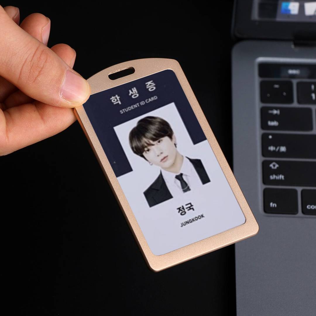 Professional ID Card Holder (5pcs) Aluminum Alloy ID Holder | Vertical ...