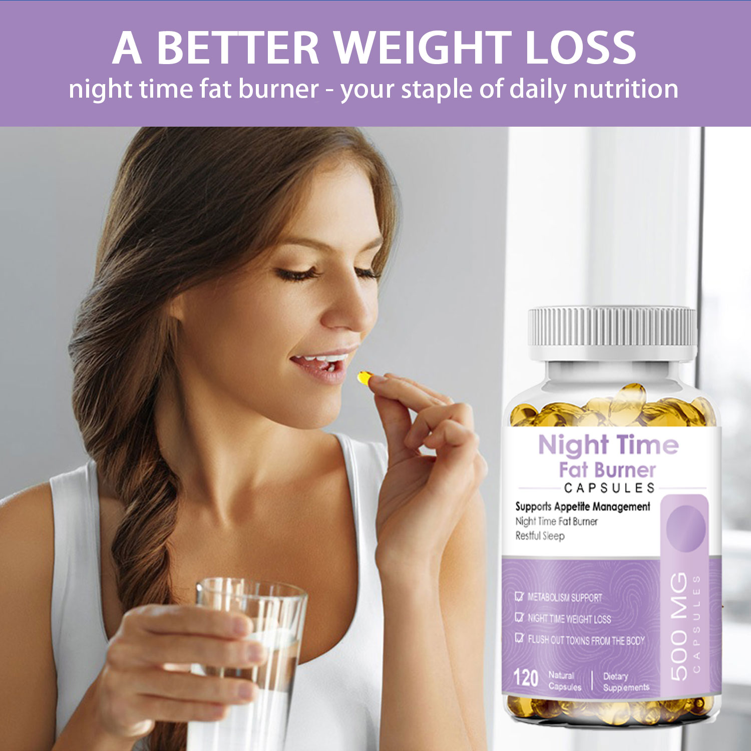 Softher Night Time Fat Burner Capsules Slimming Capsule Suppresses ...