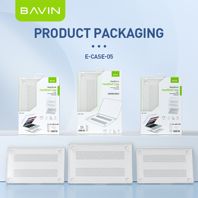 BAVIN C05 Transparent Glitter Laptop Case w/ Free Keyboard Protection ...