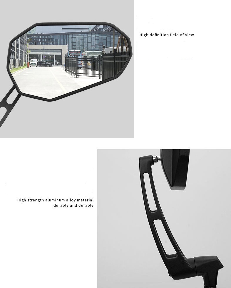 Motorcycle Side Mirror Adjustable Clear Lens / Blue Lens Anti-Glare ...