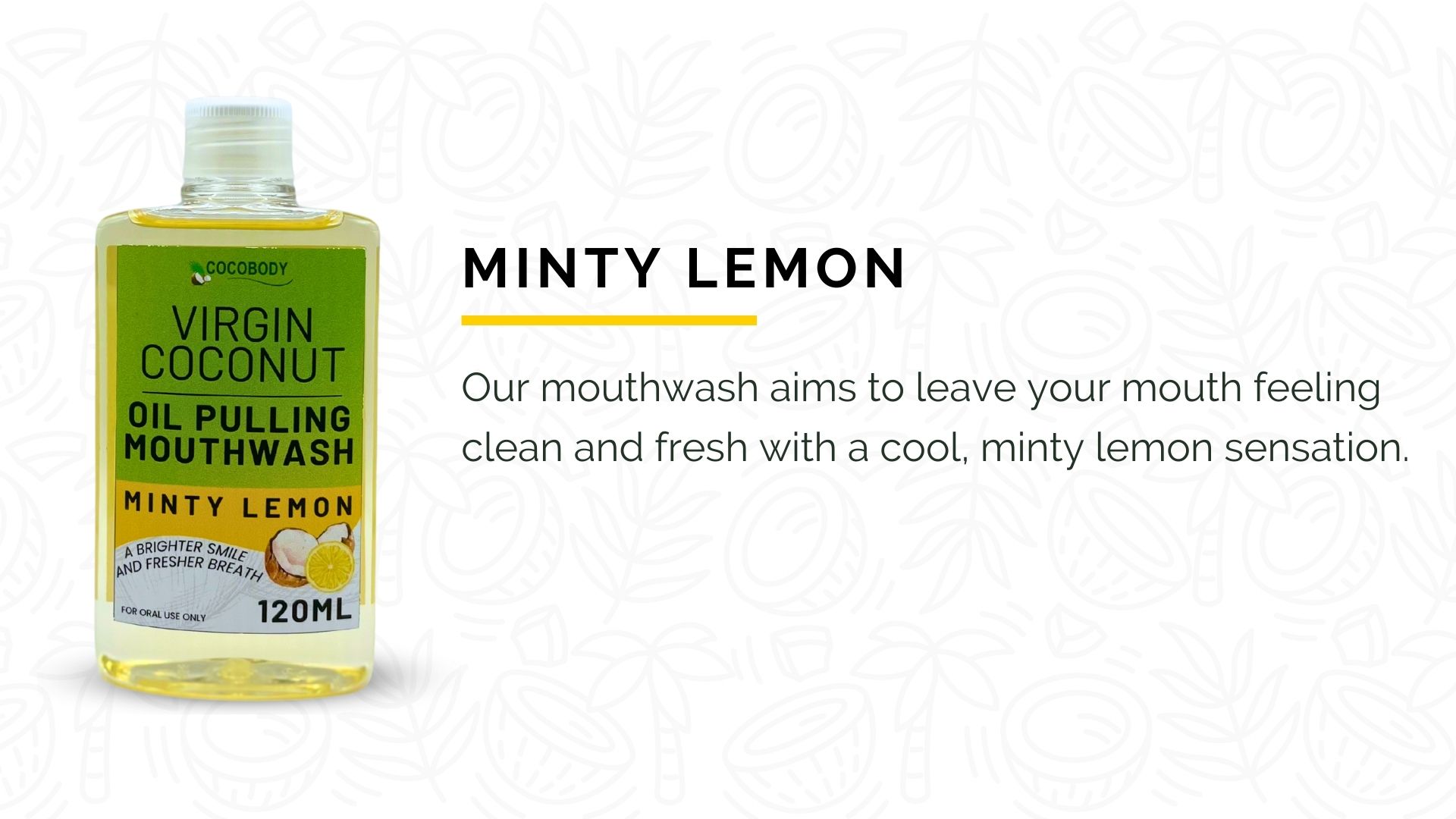 Cocobody, Oil Pulling Natural Mouthwash Minty Lemon 120ml | Shopee Philippines