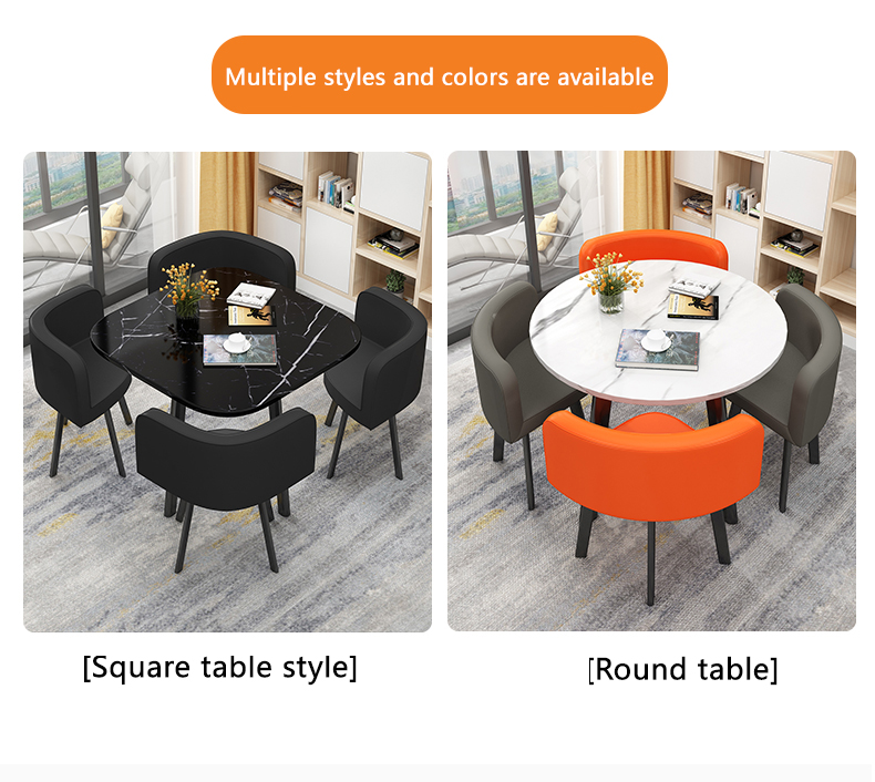 Nordic minimalist Dining table set furniture reception business office ...