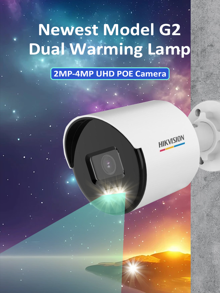 Hikvision 2MP/4MP 24H Fulll color Bullet IP Camera With audio Network Camera Waterproof Outdoor ...