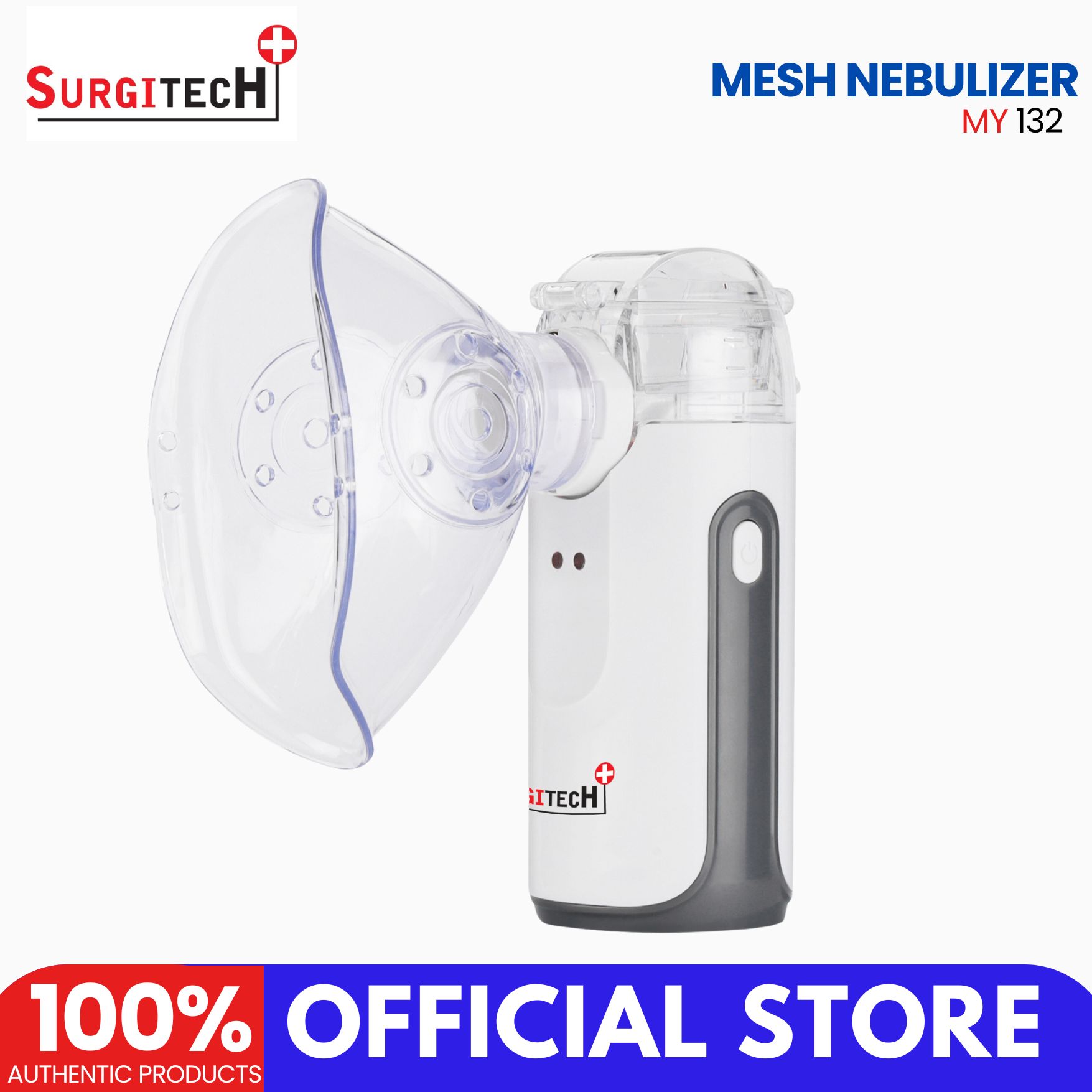 Surgitech GRAY Portable Ultrasonic Mesh Nebulizer for Asthma Kids and ...