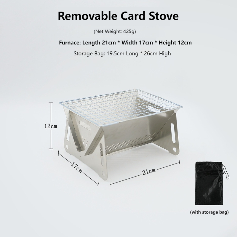 CQW.NO1 Mini Portable Stainless Steel Barbecue Grill Pits Portable ...
