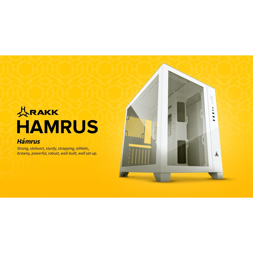 RAKK Hamrus pc case gaming| White/ Black| Mid Tower | Shopee Philippines