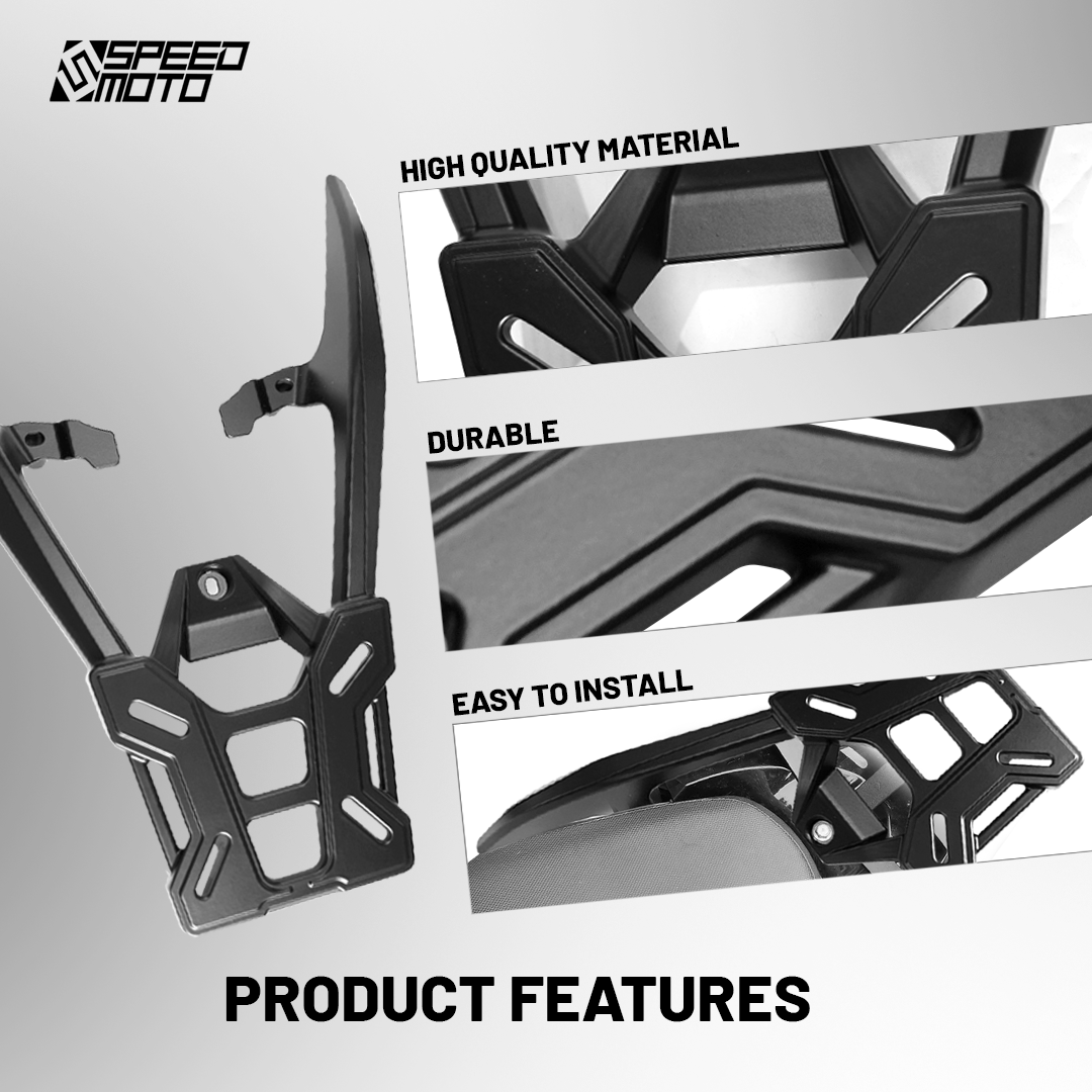 CLICK 160 RAVEN EMPIRE TOP BOX BRACKET HEAVY DUTY ALLOY REAR GRAB BAR ...