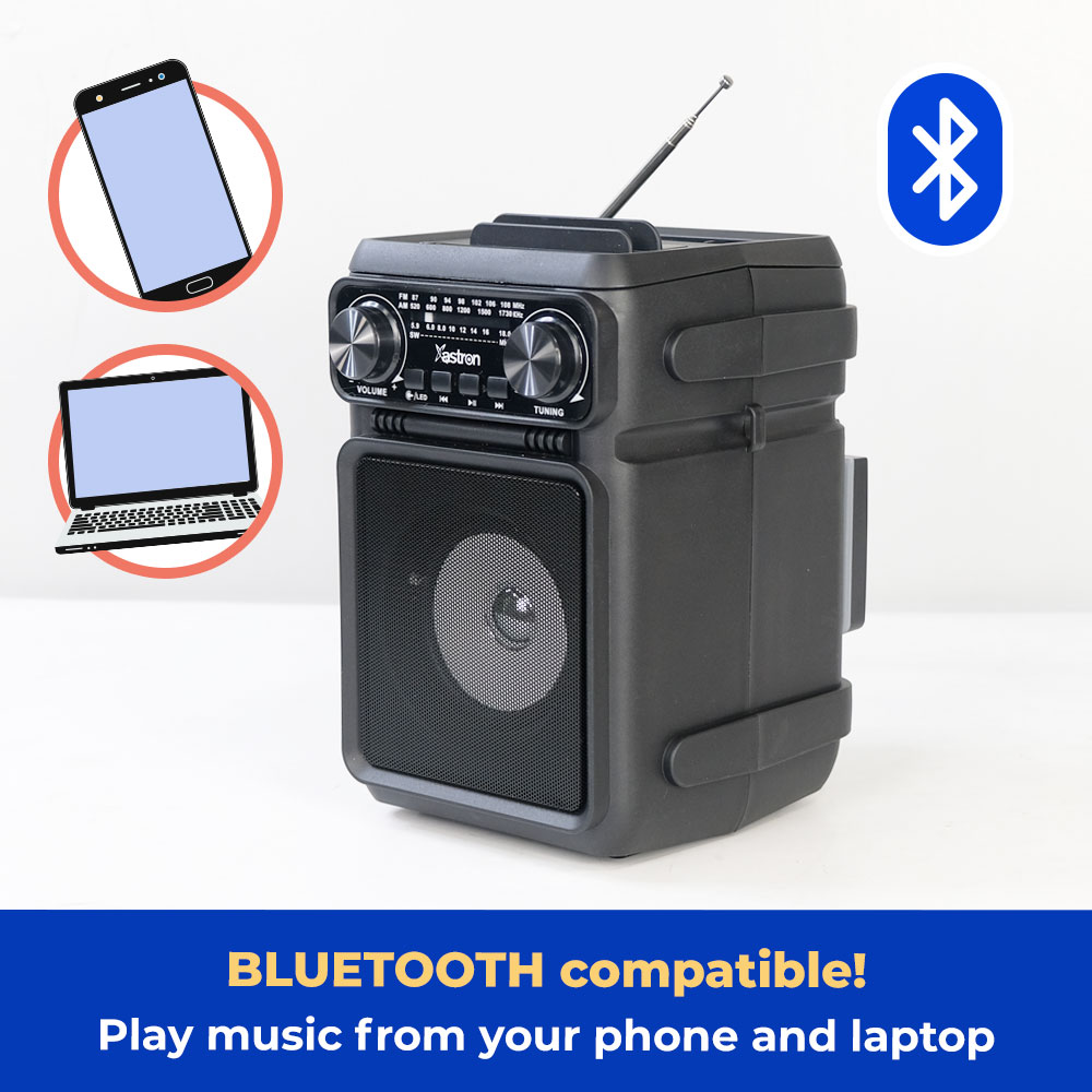 Astron SPARKLE Solar Powered Radio - AM/FM | Portable | Bluetooth ...