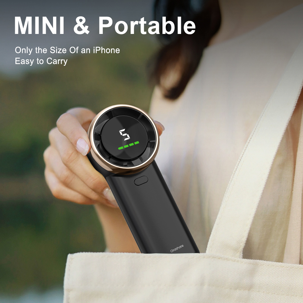 Orashare HF03 Mini Fan Rechargeable Portable Electric Fan 3 Wind Speeds Handy and Lightweight ...