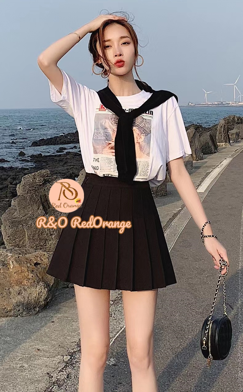 R&O Korean JK Skirt Fashion A-Line Pleated Tennis Skirts #F001 | Shopee Philippines