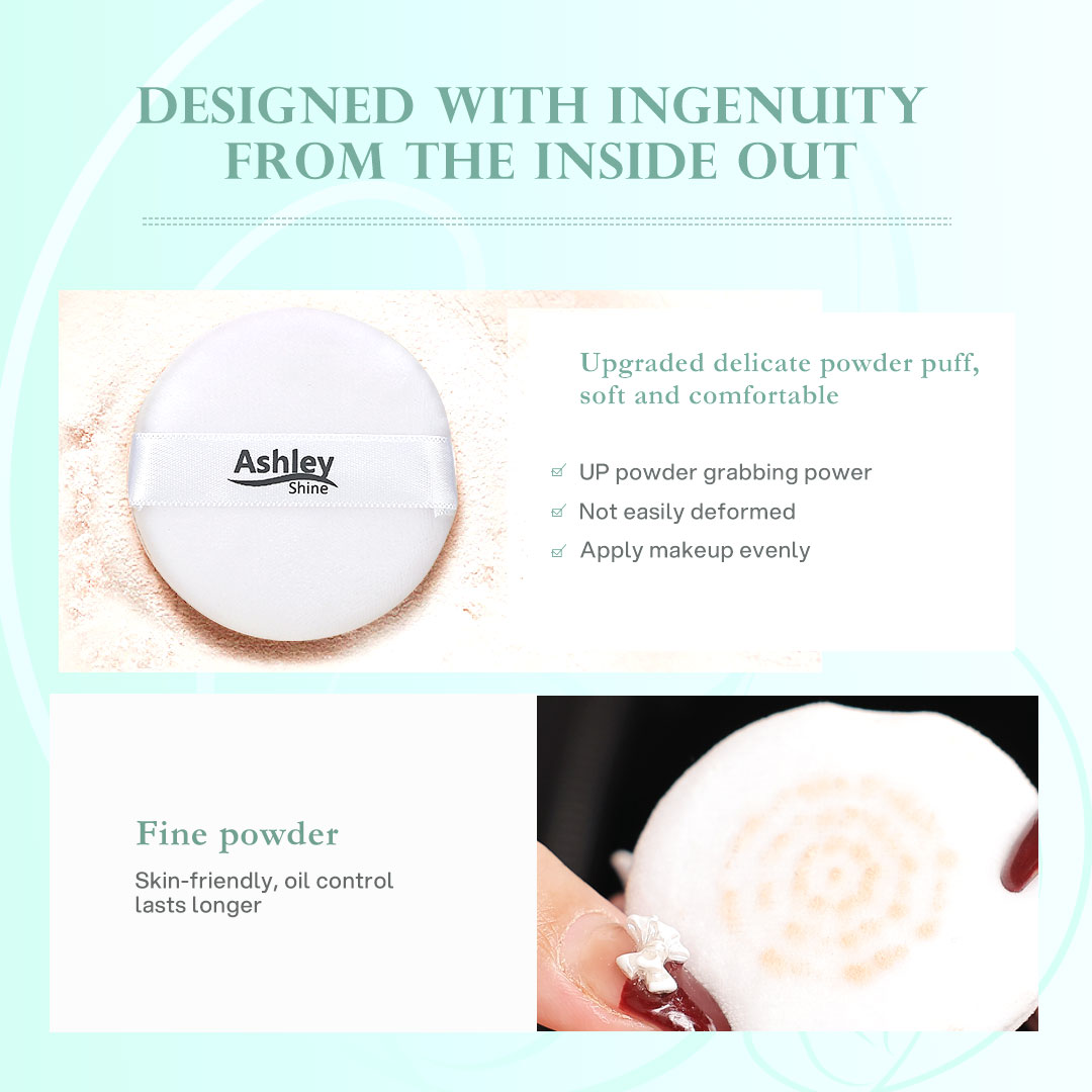 Ashley Shine Face Powder Matte Finish Oil-Control Long-lasting Smooth ...