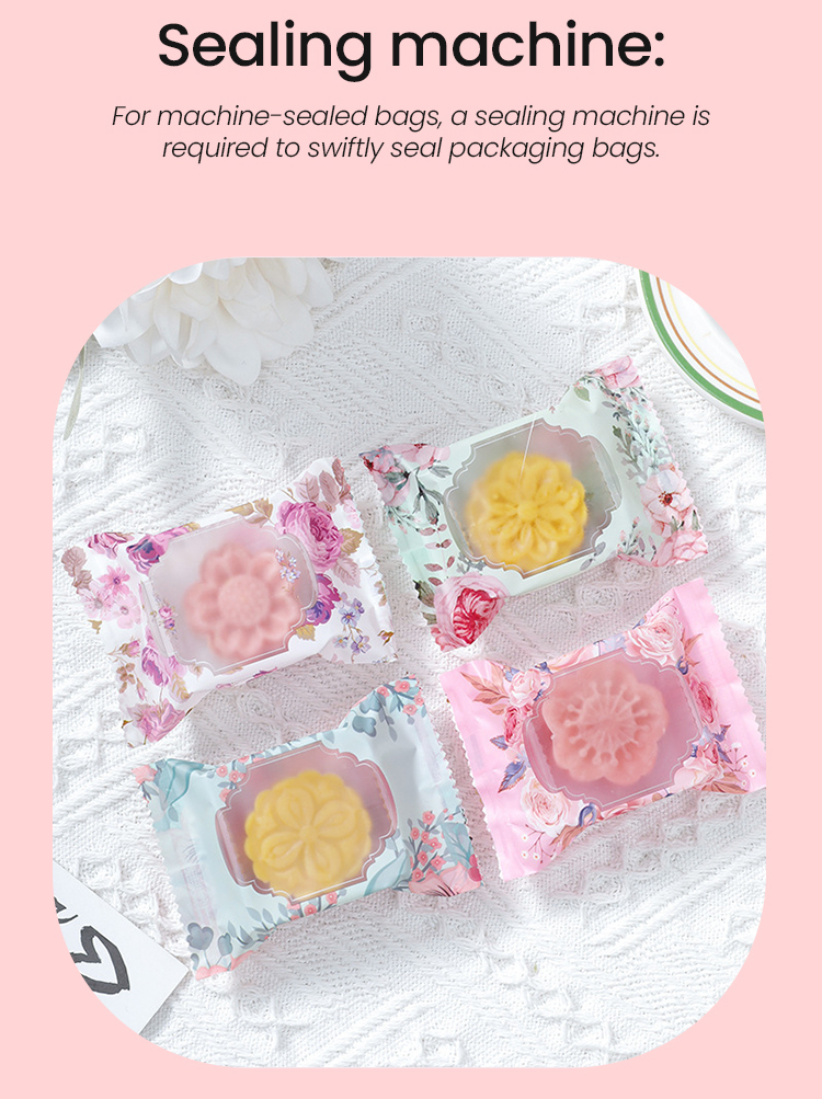 5.5x8.5cm Floral Cookie Bag For Candy Pastry Polvoron Wrapper Xmas Heat ...