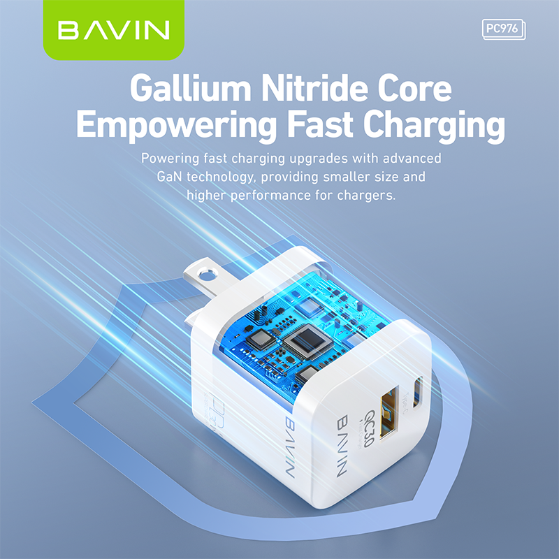 BAVIN PC977 / PC976 GaN 30W PD Super Fast Charging Charger USB-C and ...