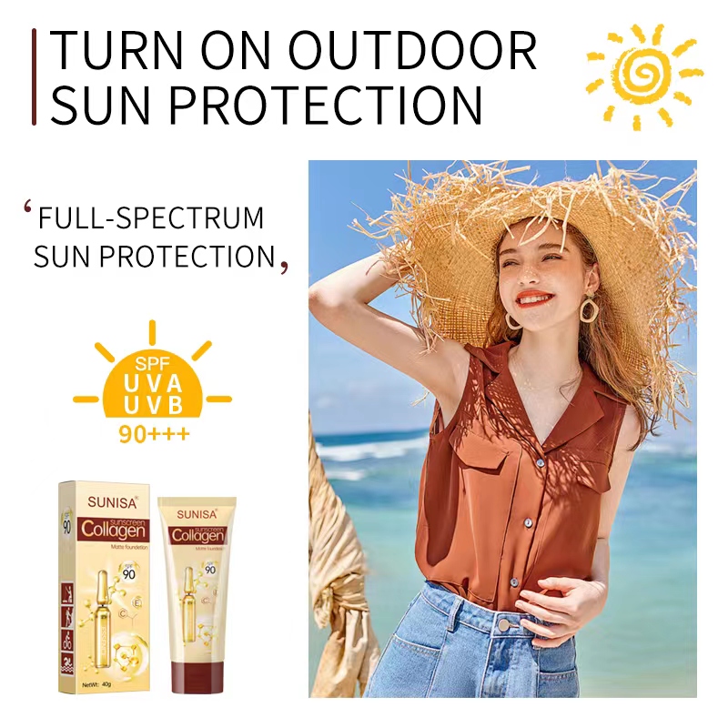 SUNISA Collagen Sunscreen SPF 90+++ Matte foundation HIGH SUN ...