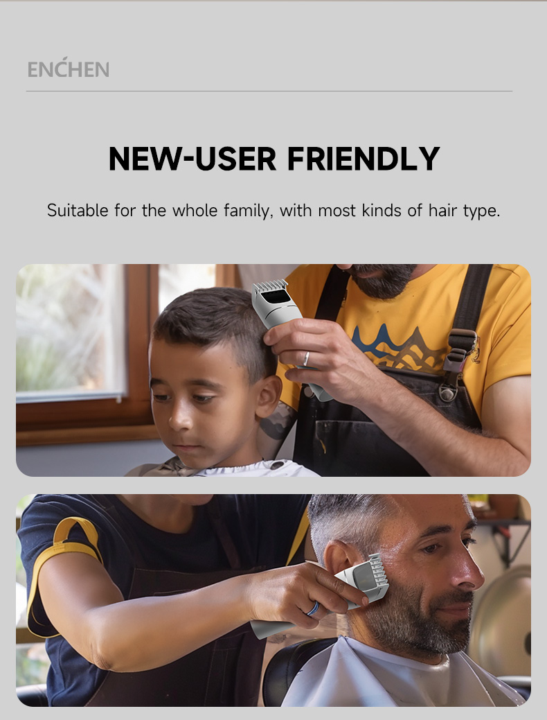 ENCHEN Hair Trimmer Boost Electric Hair Clipper Cordless Professional ...