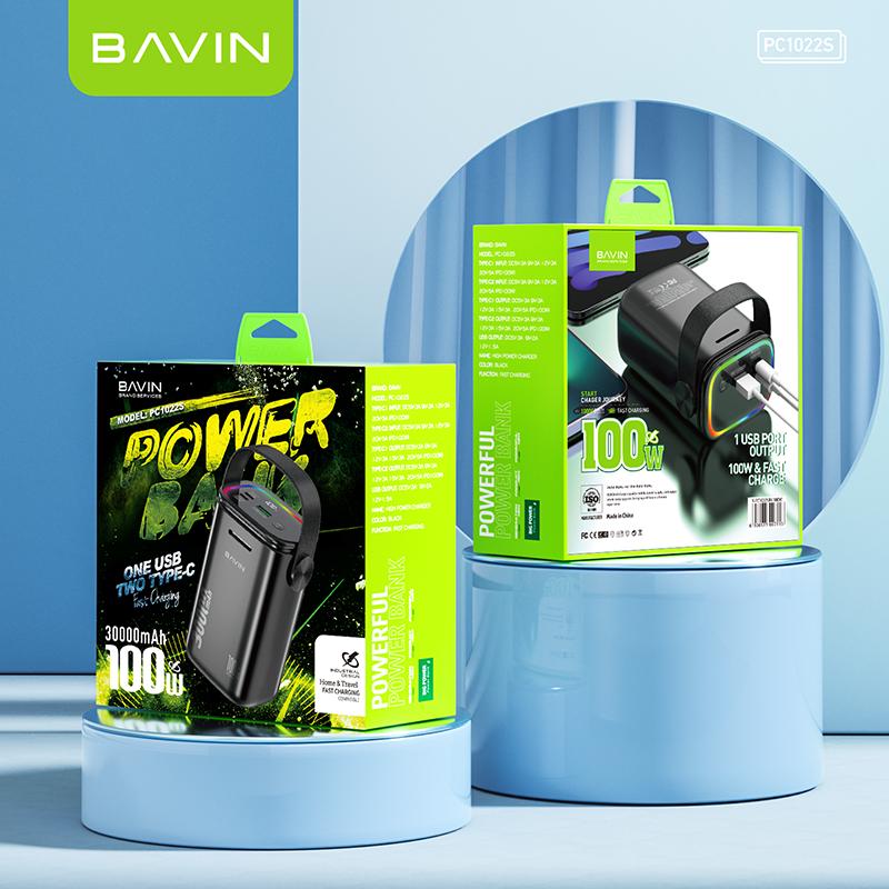 BAVIN PC1022 PC1025S 30000mAh 100W /22.5W Fast Charge Powerbank Type-C ...
