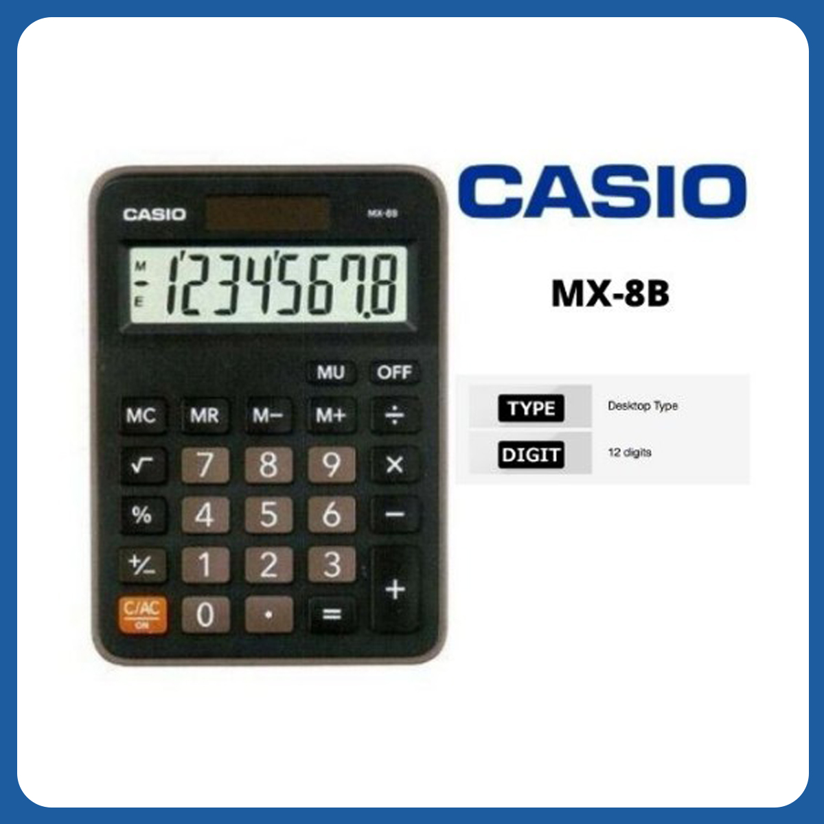Casio MX-8B Value Series SHOP & FIELD Calculators calculator for business(100% Original ...