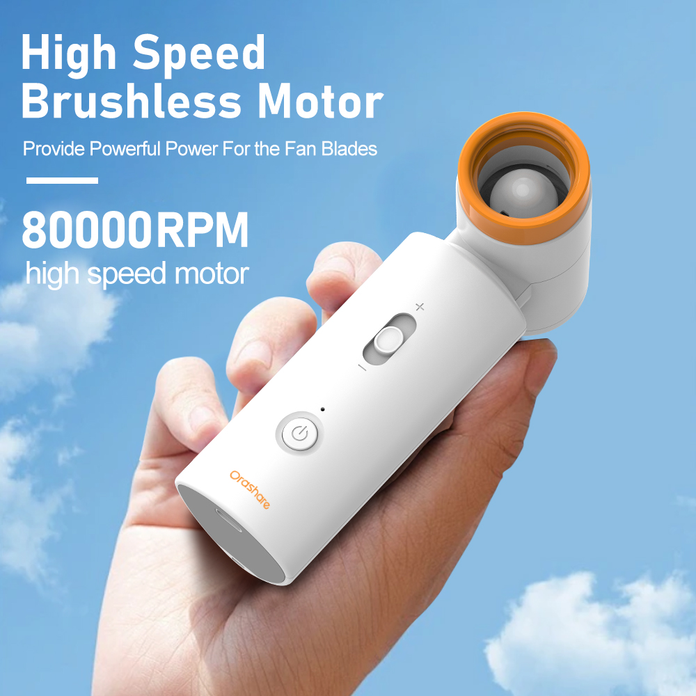 Orashare HF06 3 in 1 Turbo Jet Fan 100 Gear Speed Strong Wind 4500mAh ...