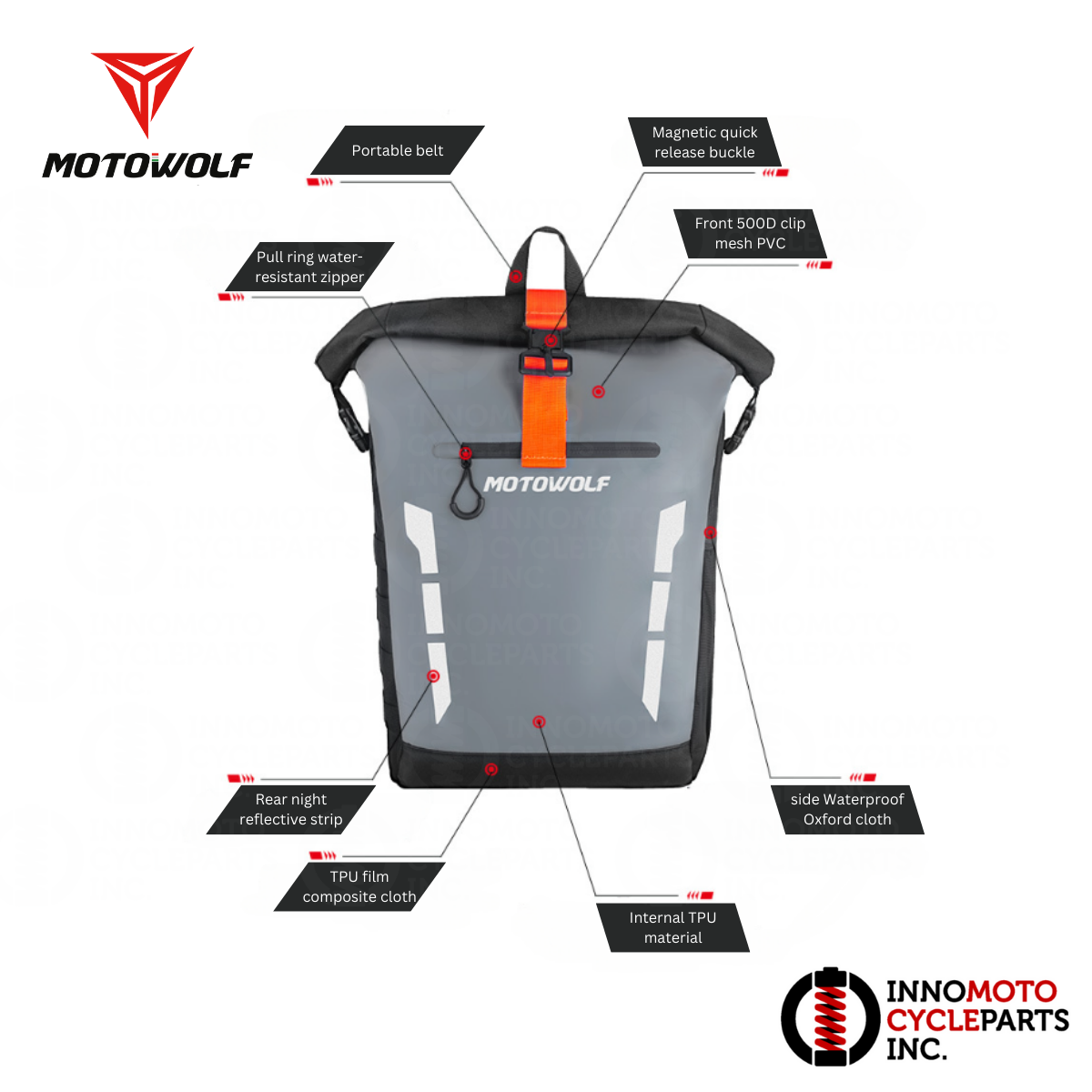 MOTOWOLF MDL0716 Waterproof Backpack 30L | Shopee Philippines