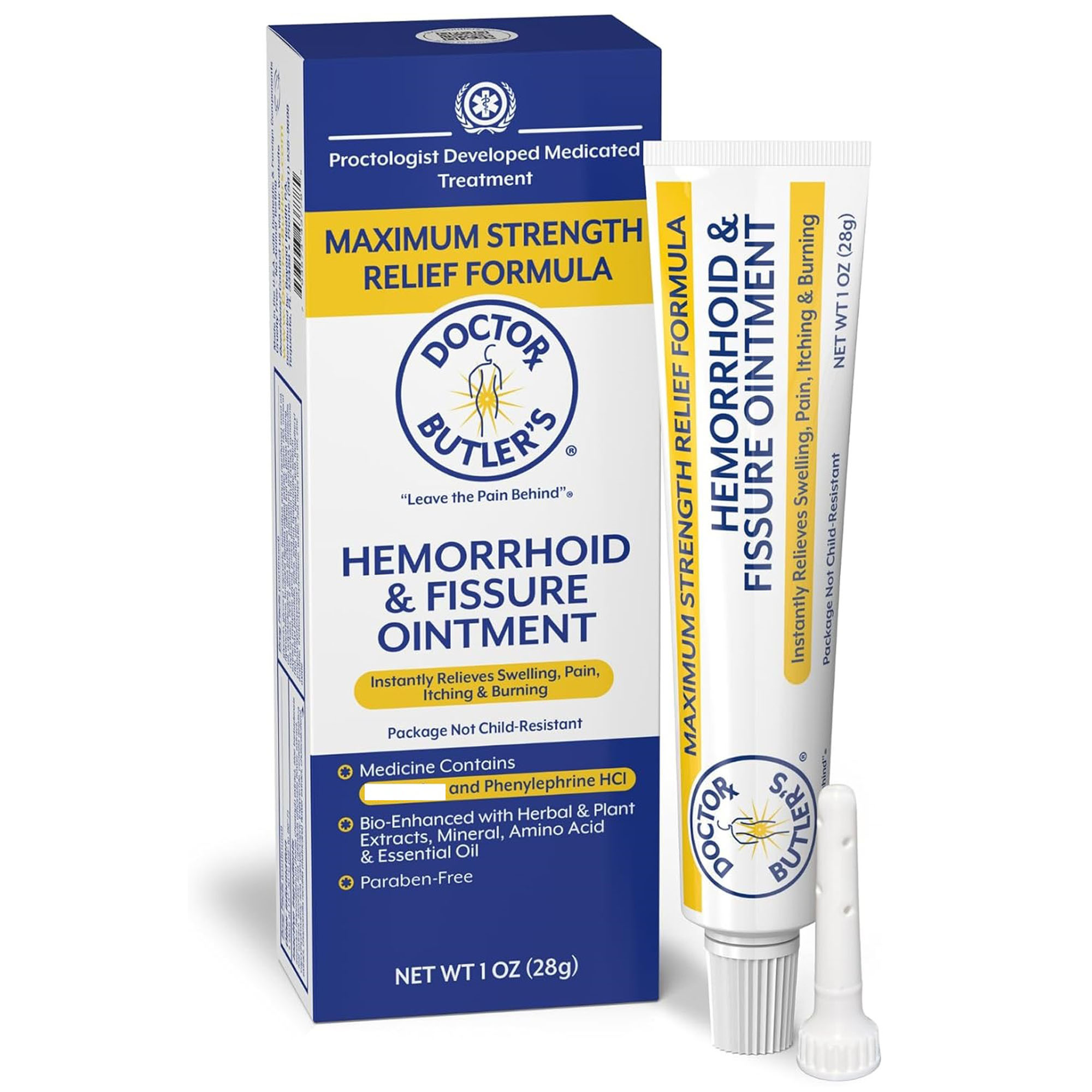 Doctor Butler’s Hemorrhoid & Fissure Ointment Maximum Strength Relief ...