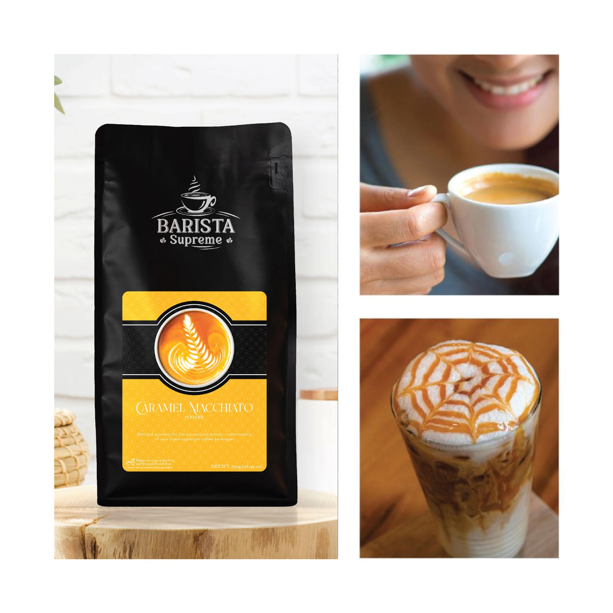 TOP Creamery Barista Supreme Caramel Macchiato Powder Beverage Premix ...