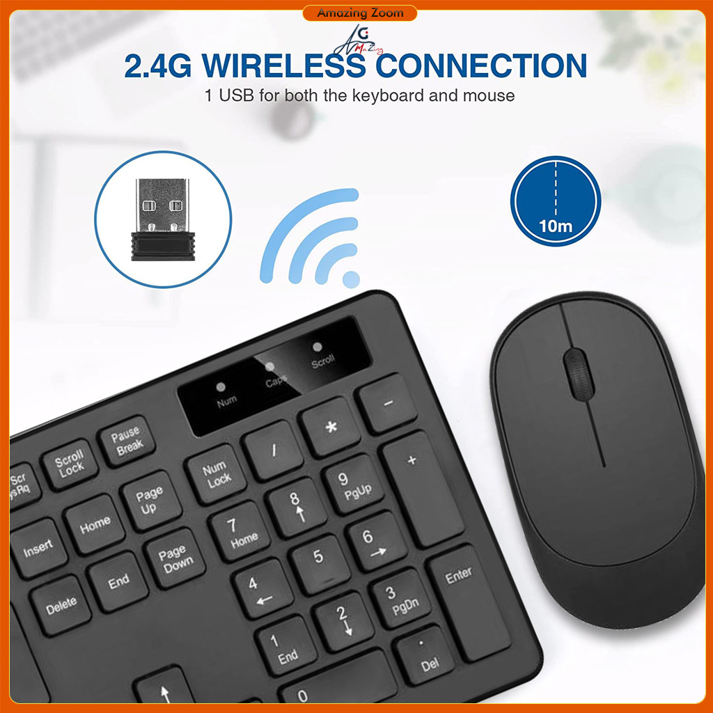 Wireless Keyboard And Mouse Combo 2 4ghz Usb Wireless Keyboard And Wireless Optical Mouse 2in1
