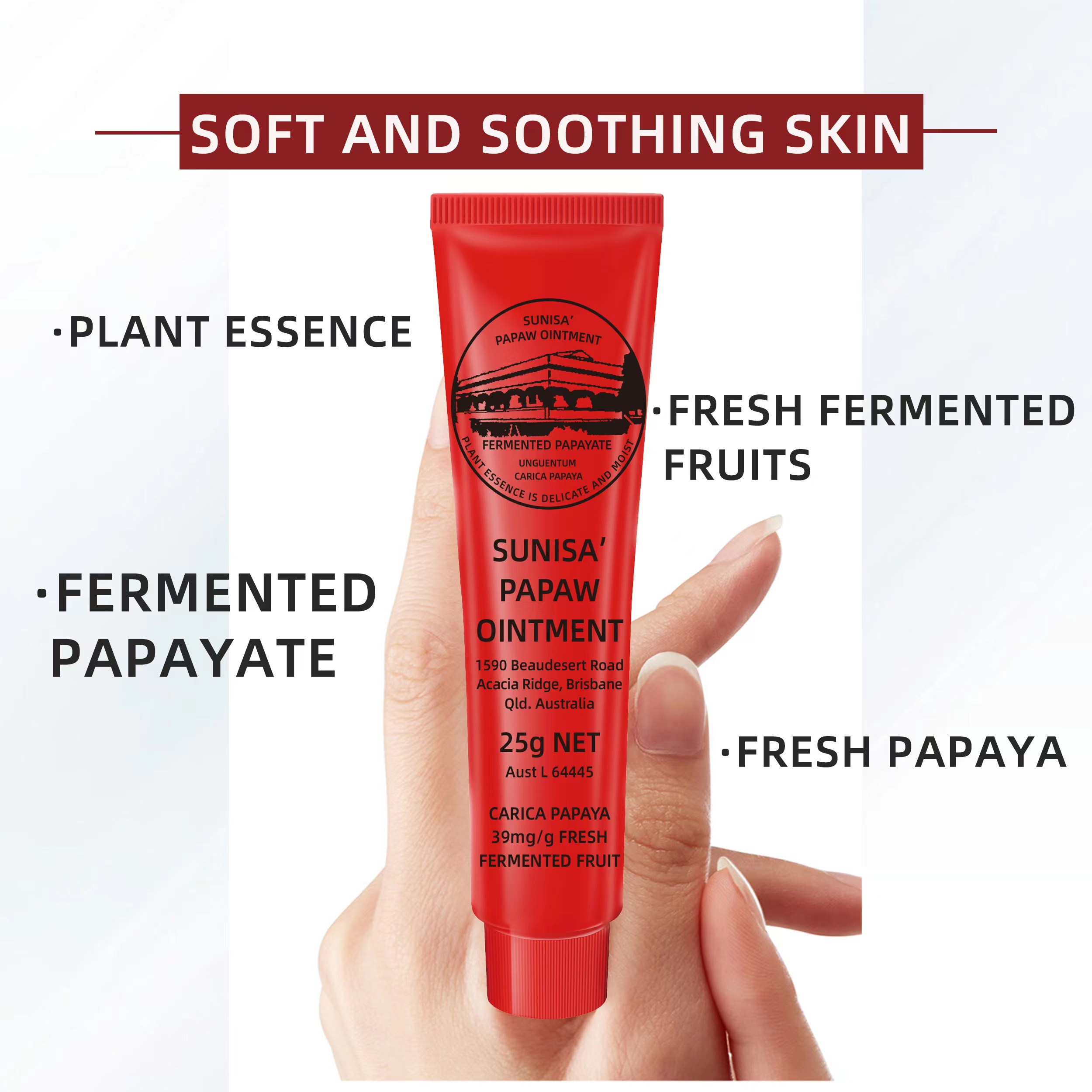 SUNISA Papaw Ointment 25g Paw Paw Cream Lip Care Long-lasting ...