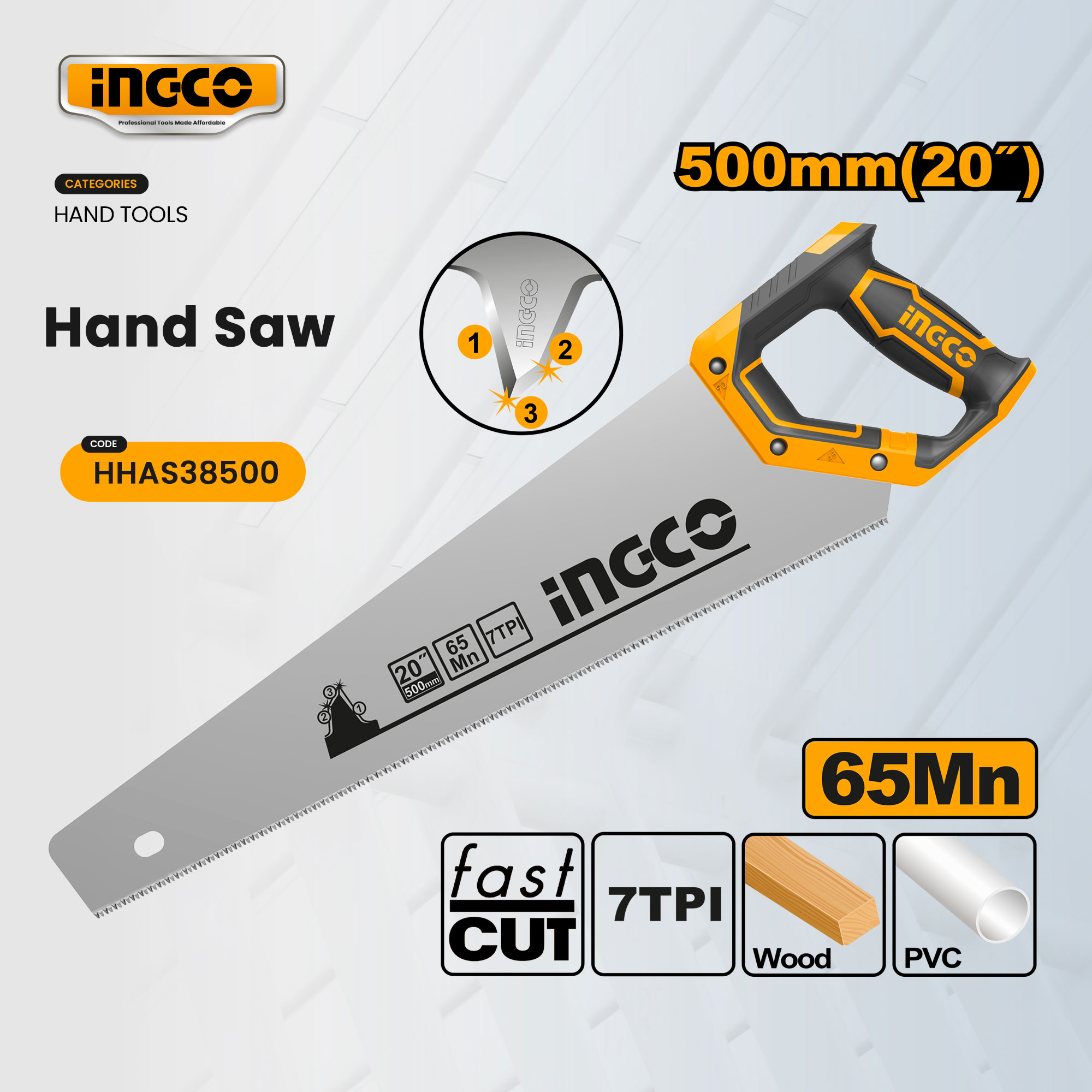 Ingco 20" Industrial Hand Saw SK5 HHAS38500 IHT | Shopee Philippines