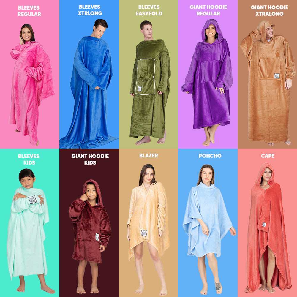 Bleeves® | Maroon Bleeves Regular Wearable Blanket for Men and Women ...