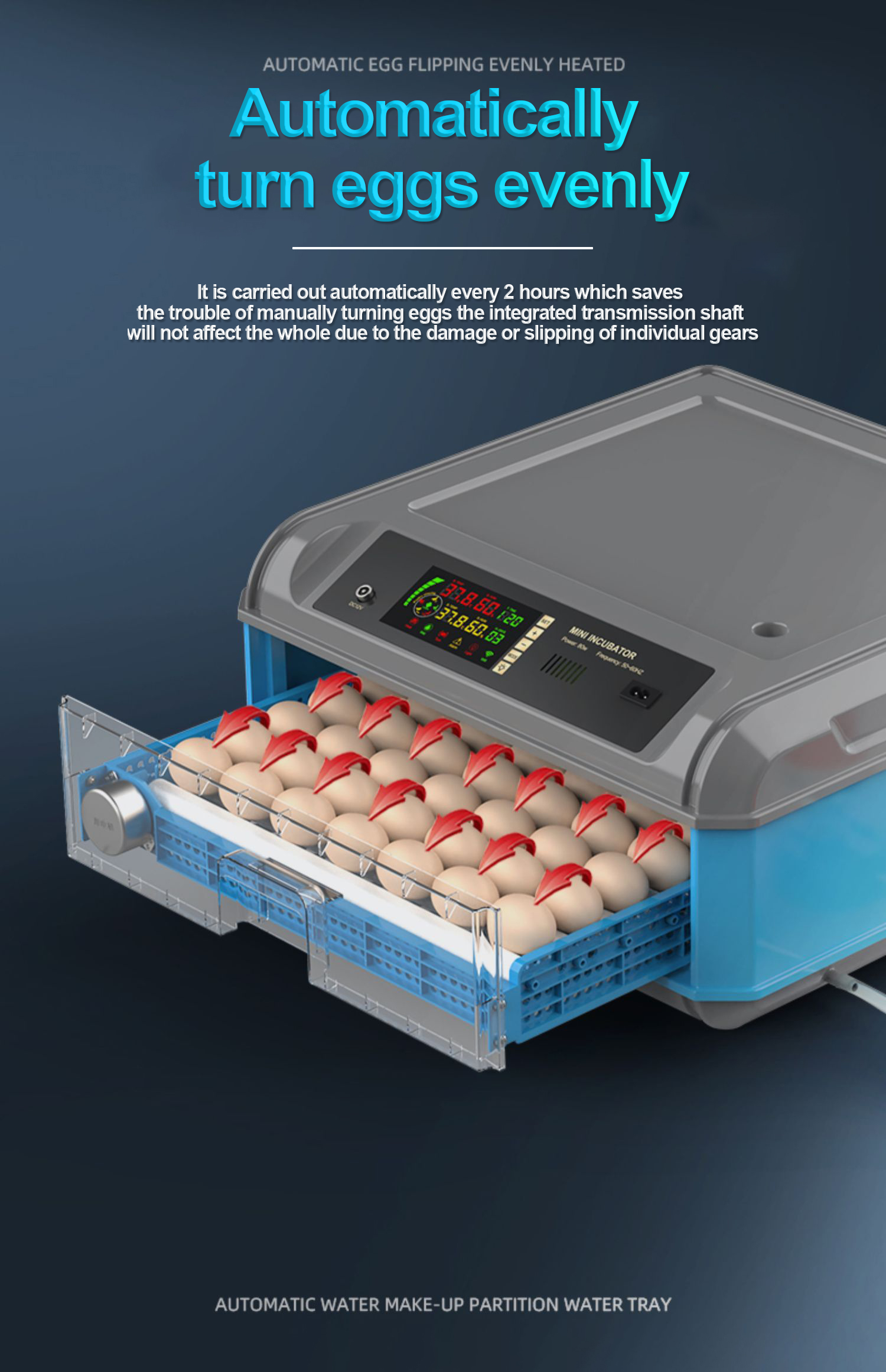 egg incubator fully automatic 300 Egg incubator temperature humidity ...
