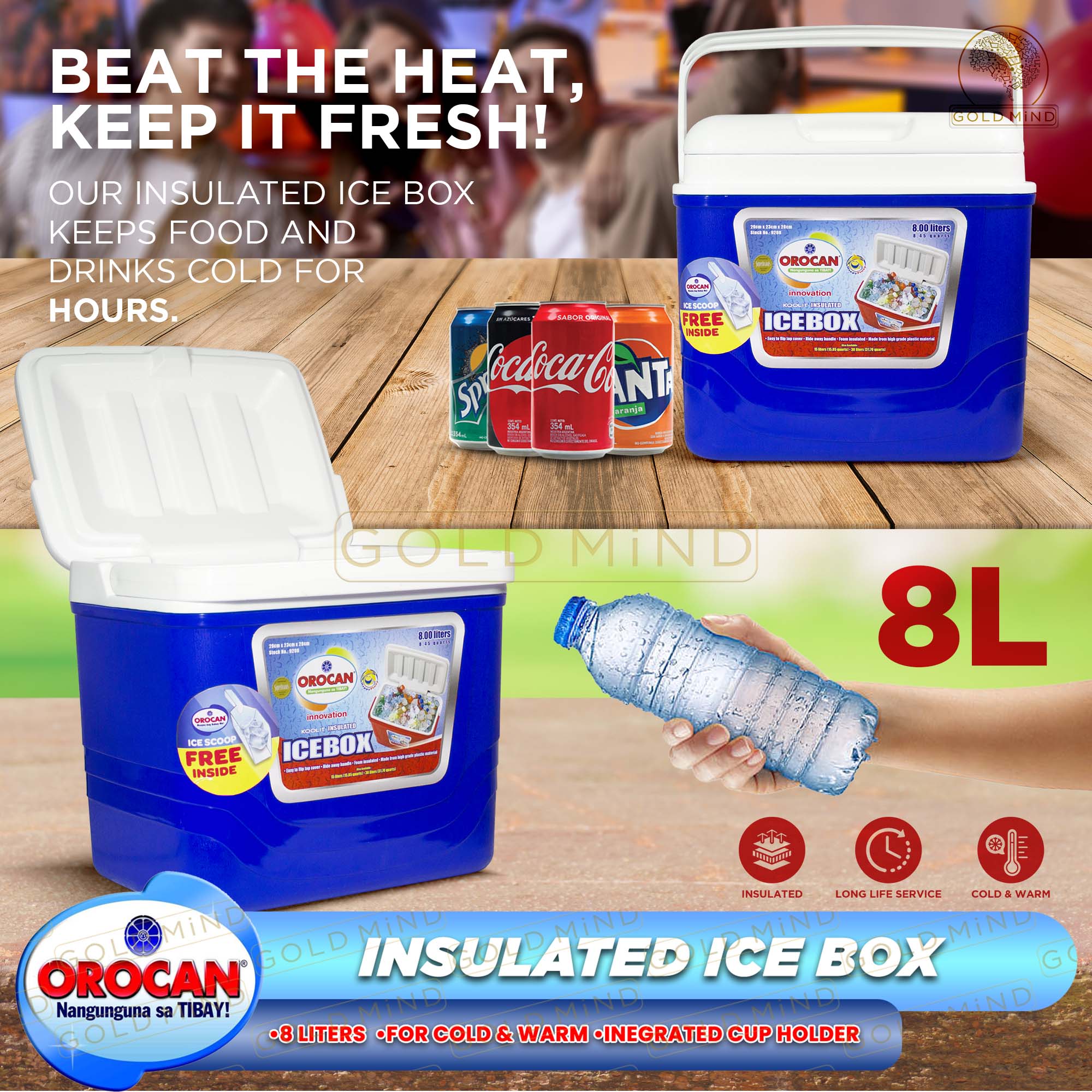Orocan Icebox 8 & 5 Liters Insulated Ice Box | Shopee Philippines