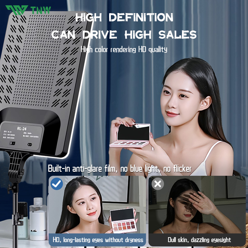 TNW 24Inch LED Video Panel Light Studio Light with Tripod Photography ...