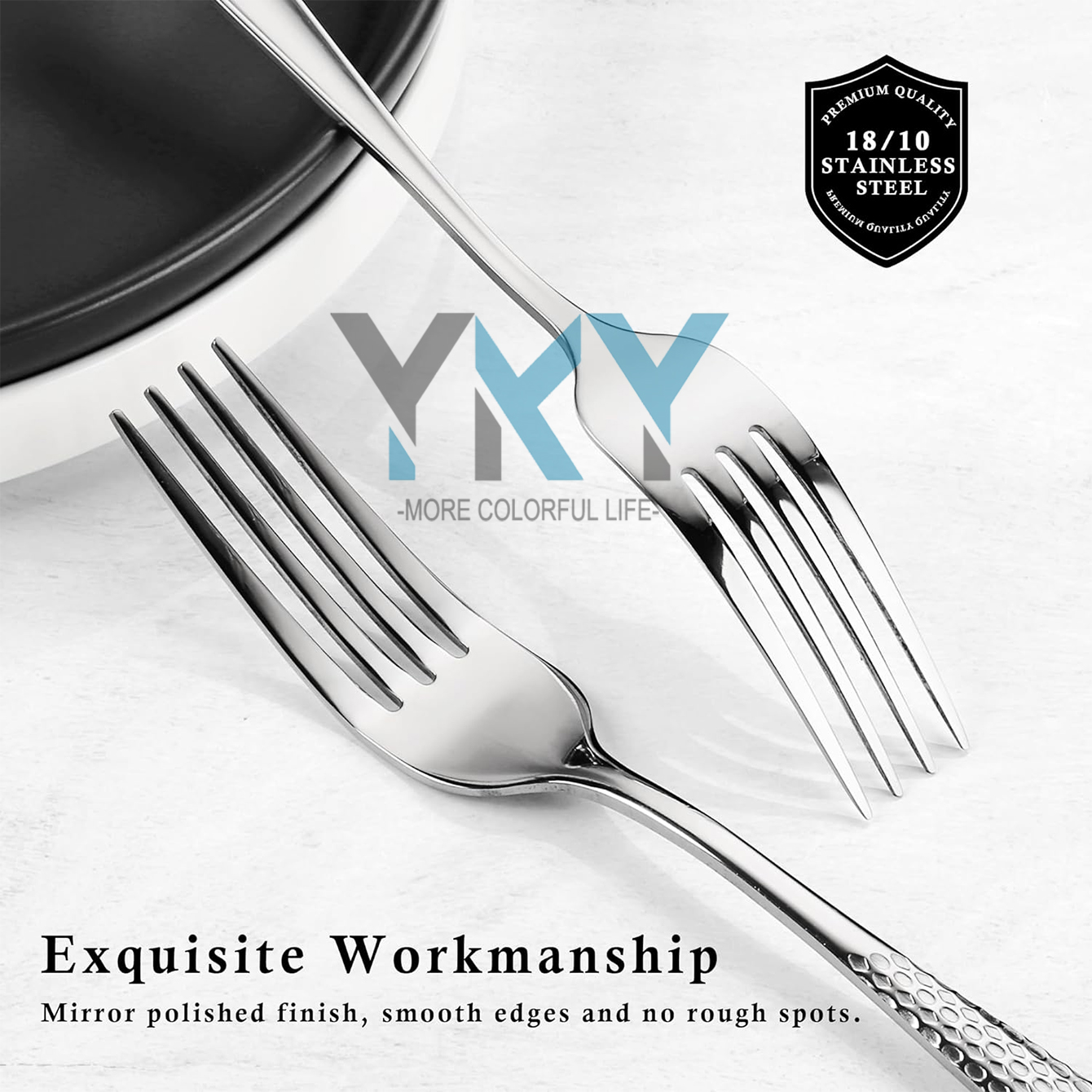 Stainless Steel Spoon and Fork Set 6pcs Cutlery Set Flatware Gold ...