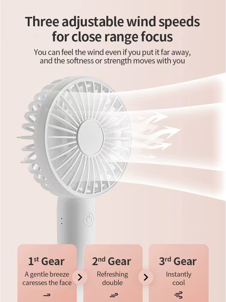 Handheld small fan rechargeable mini silent USB student couple portable ...
