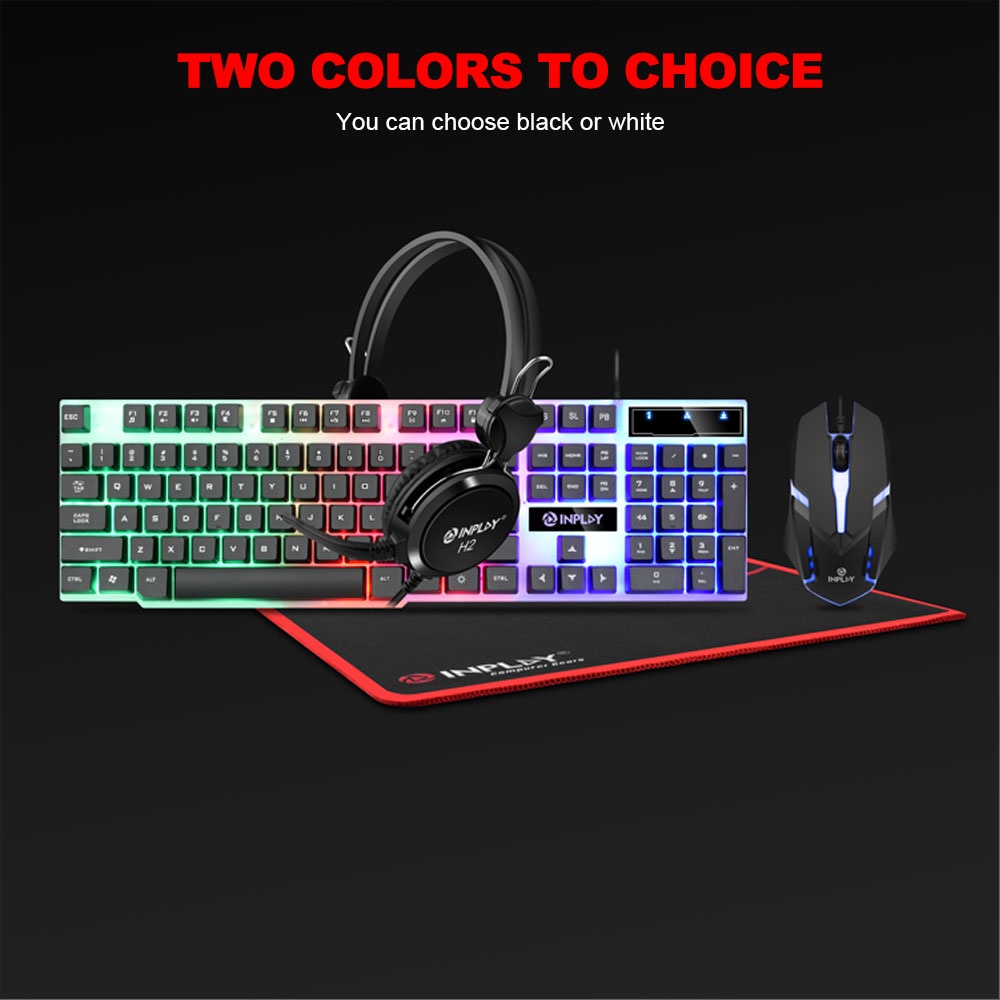 INPLAY STX240 4in1 COMBO - GAMING KEYBOARD, MOUSE, HEADSET & MOUSEPAD ...