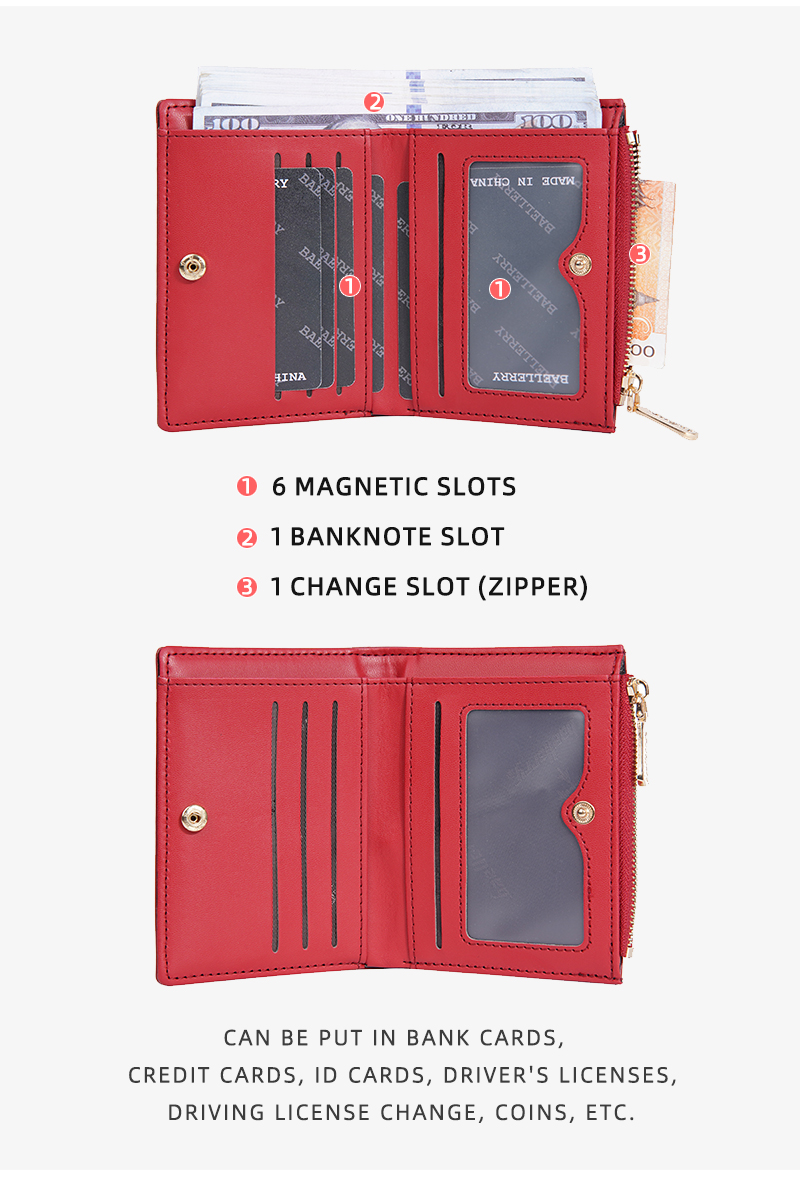 Baellerry New Buckle Sanded Leather Coin Purse Wallet For Women ...