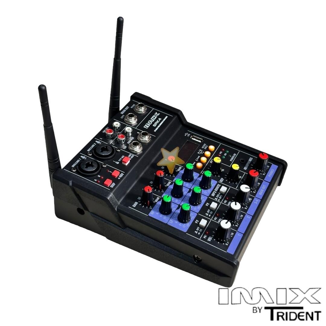 Imix By Trident SRK-4 Mini Mixer with Built In 2 Wireless Mic ...