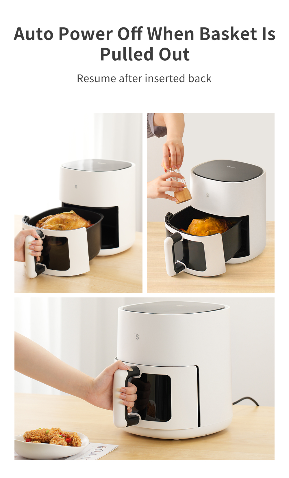 INSSA x Simplus 5L Air Fryer Viewable Window Touch Screen Multi-function Household Use Gen-S C1 ...