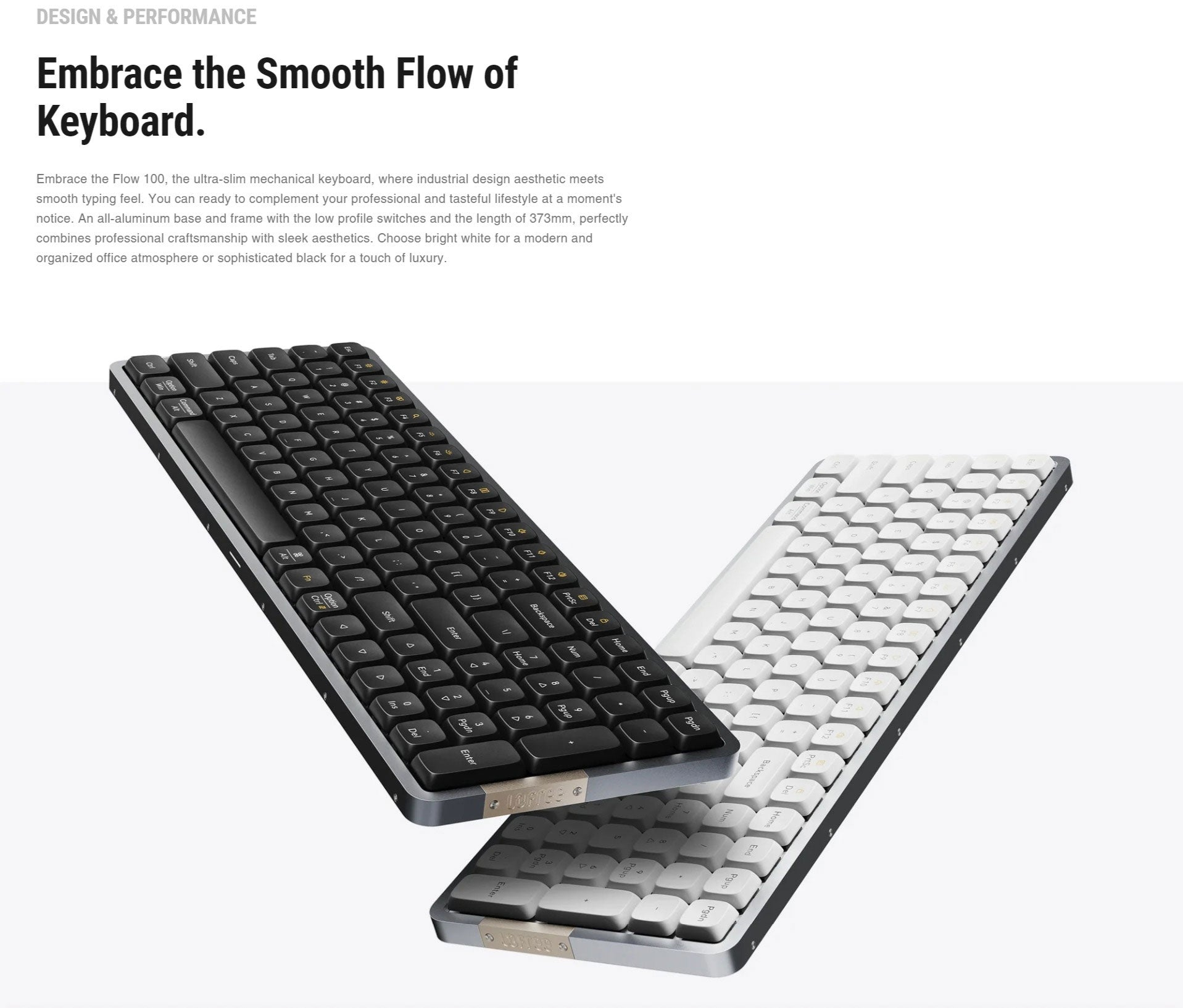 Lofree Flow 100 Keys Dual Mode Low Profile Mechanical Keyboard | Shopee ...